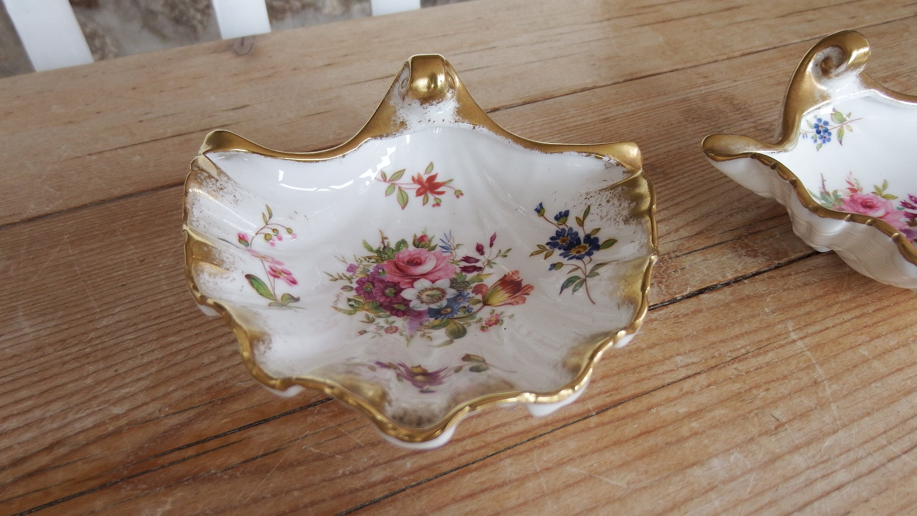 Pair of Hammersley Bone China 'lady Patricia' Pattern Table Salts ...
