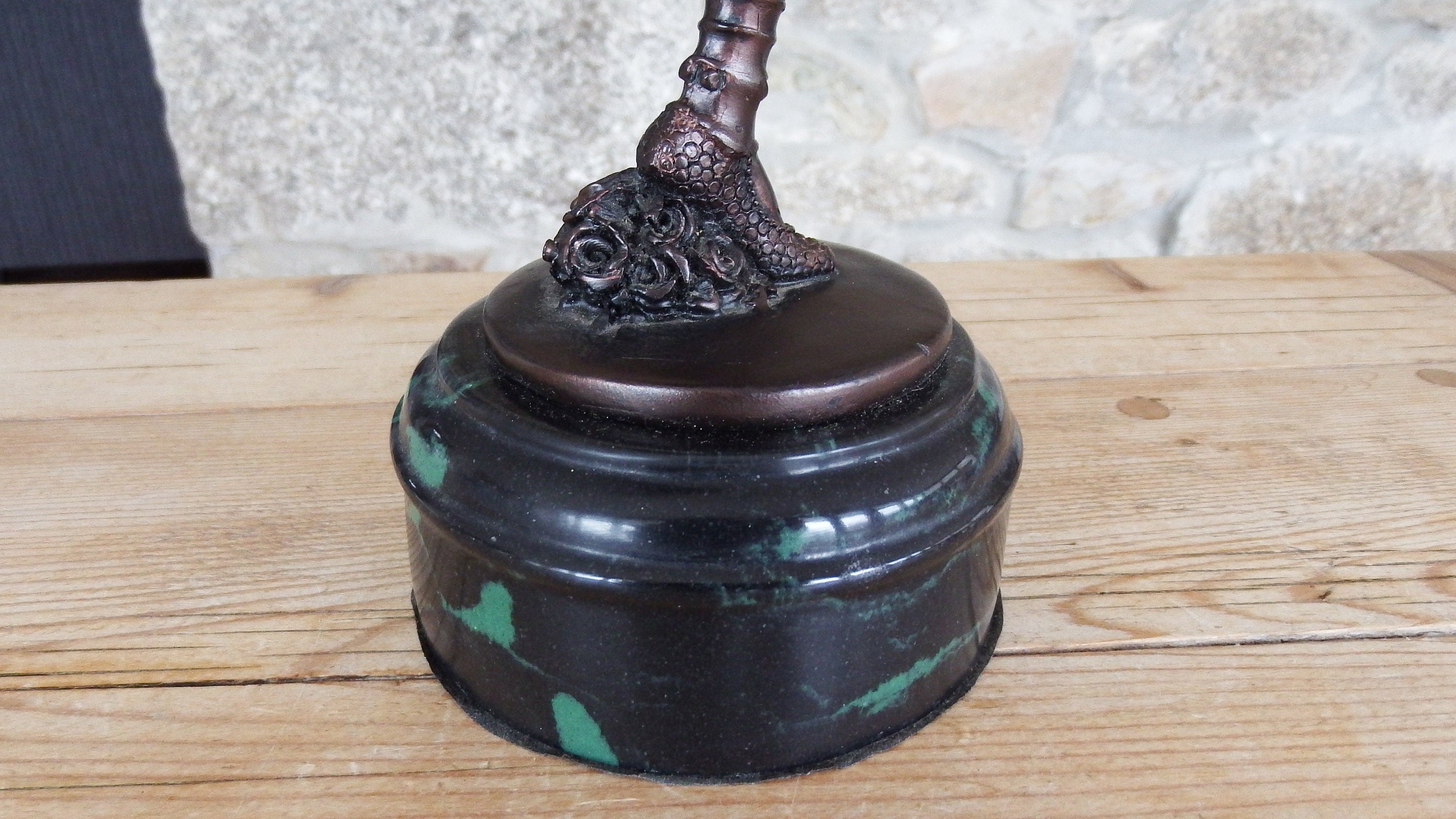 Art Deco Style Decorative Figurine Dancing Girl on Plinth Patinated ...