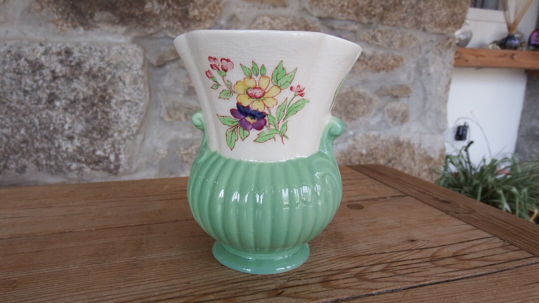 Vintage Fieldings Crown Devon Vase, Vintage British Pottery 1930's - Etsy