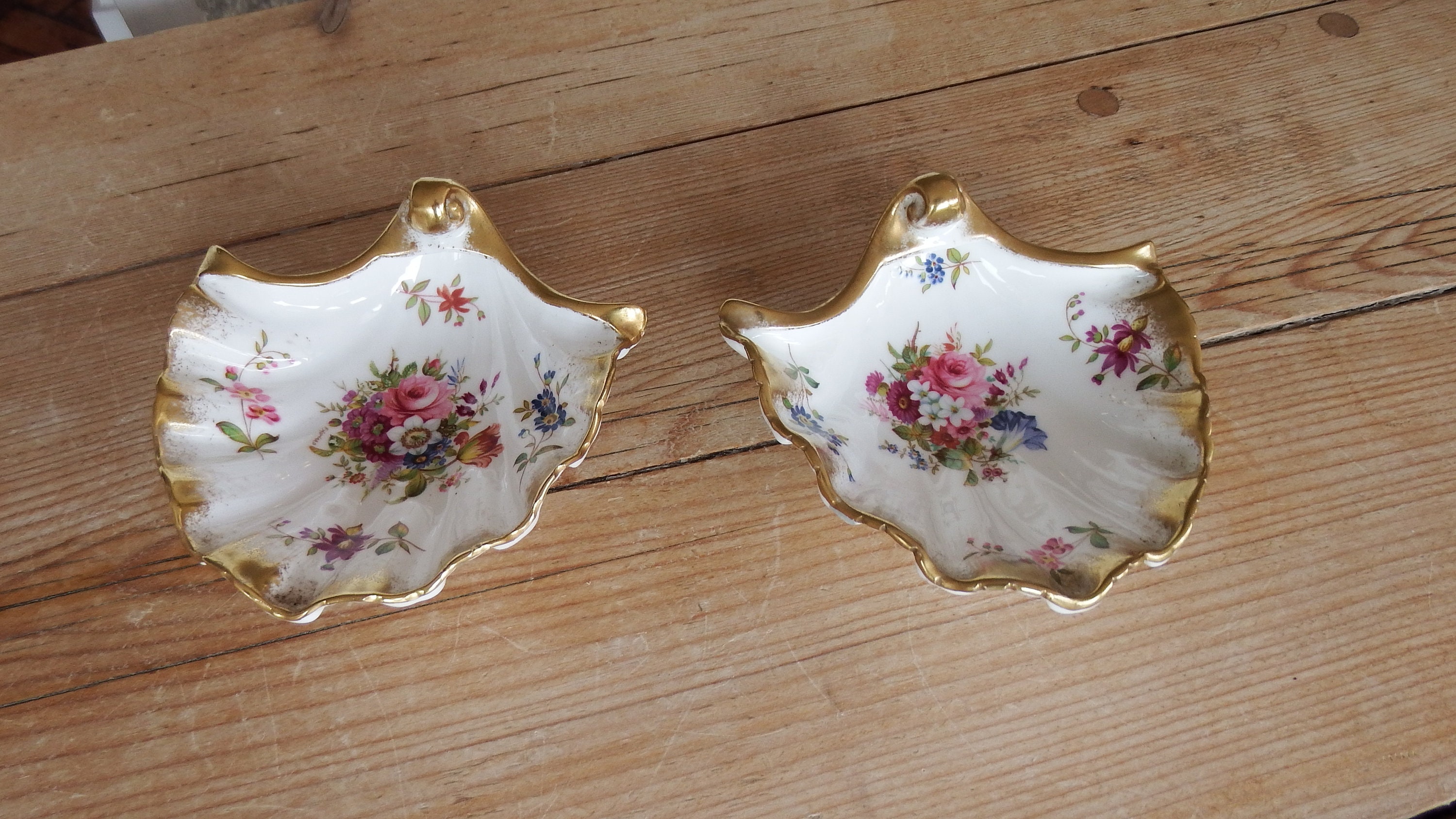 Pair of Hammersley Bone China 'lady Patricia' Pattern Table Salts ...
