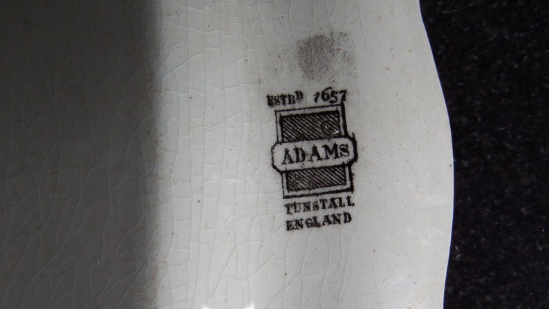 Two William Adams Ironstone China Platters Antique C1896-1900 Tunstall ...