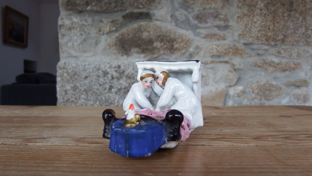 Victorian German Porcelain Fairing, the Last in Bed, 19th Century - Etsy