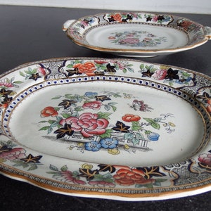 Two William Adams Ironstone China Platters Antique C1896-1900 Tunstall ...
