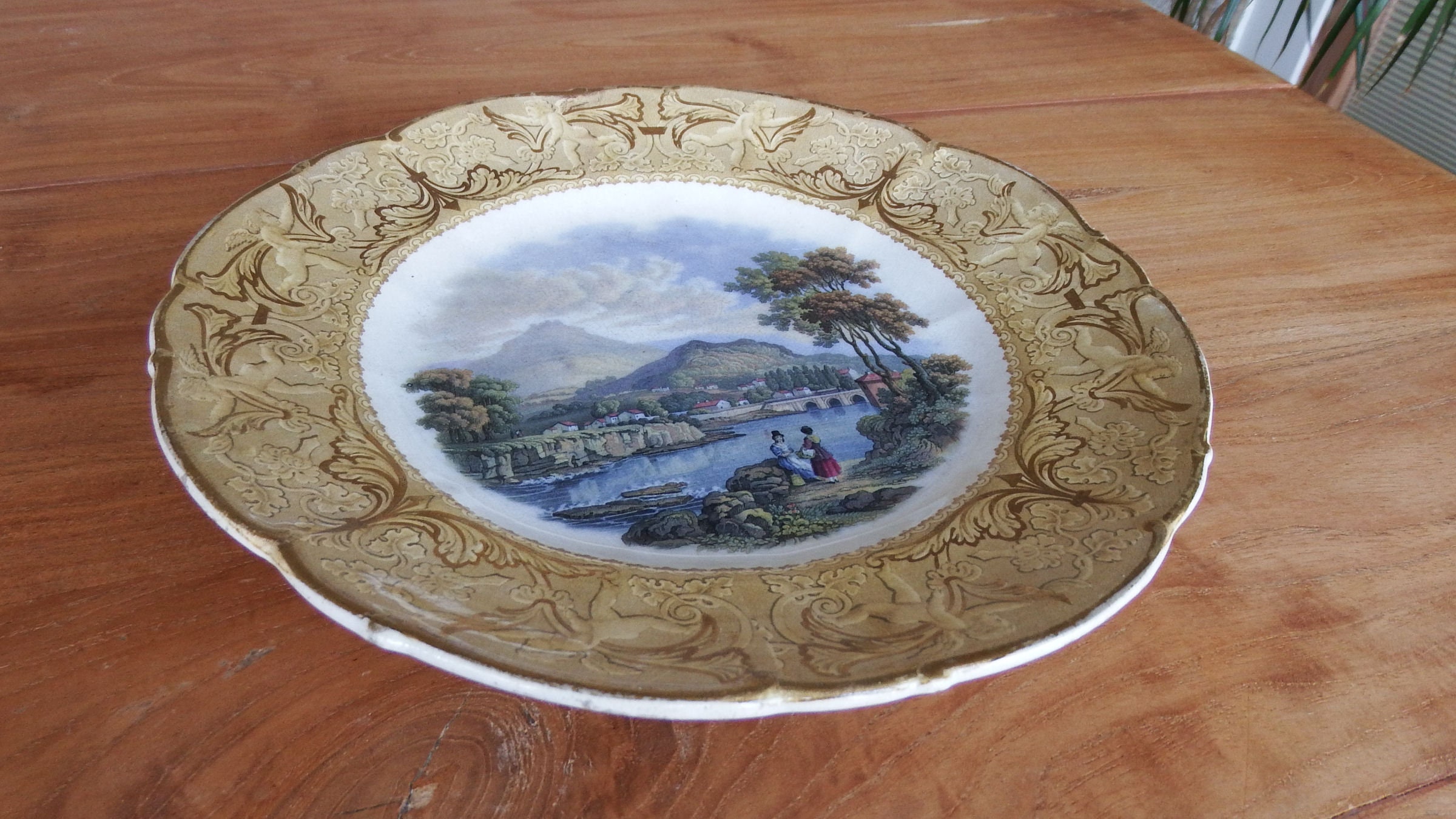 Antique PRATTWARE Plate Classical Border With Cherubs and - Etsy
