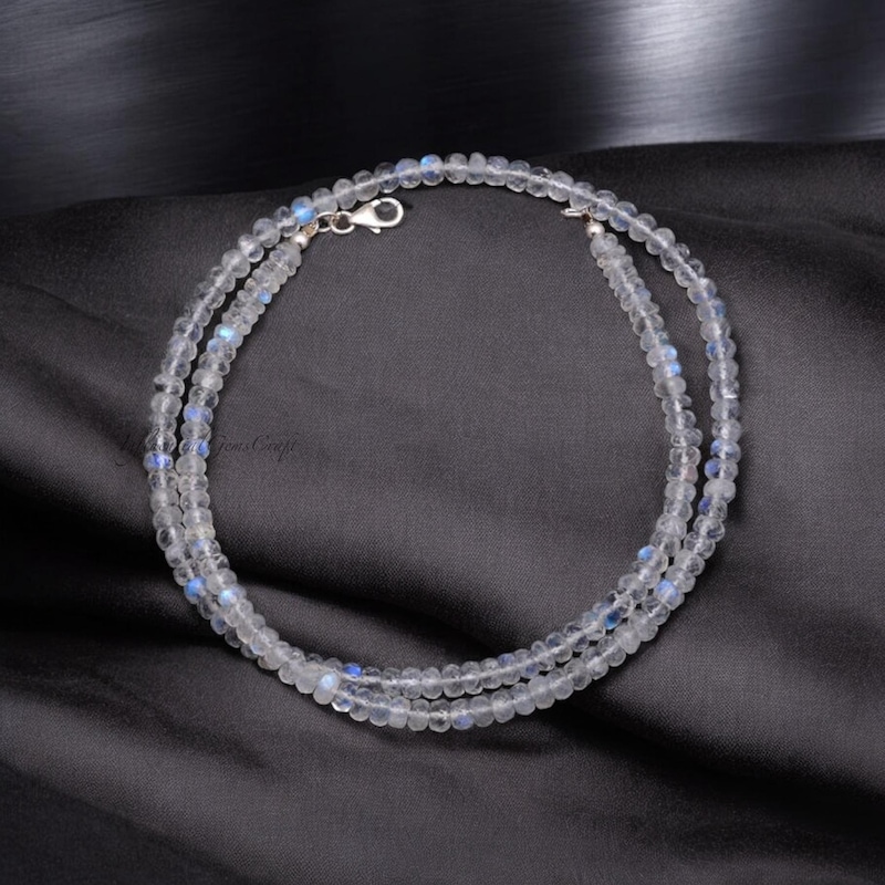 Moonstone Bead Necklace - Etsy