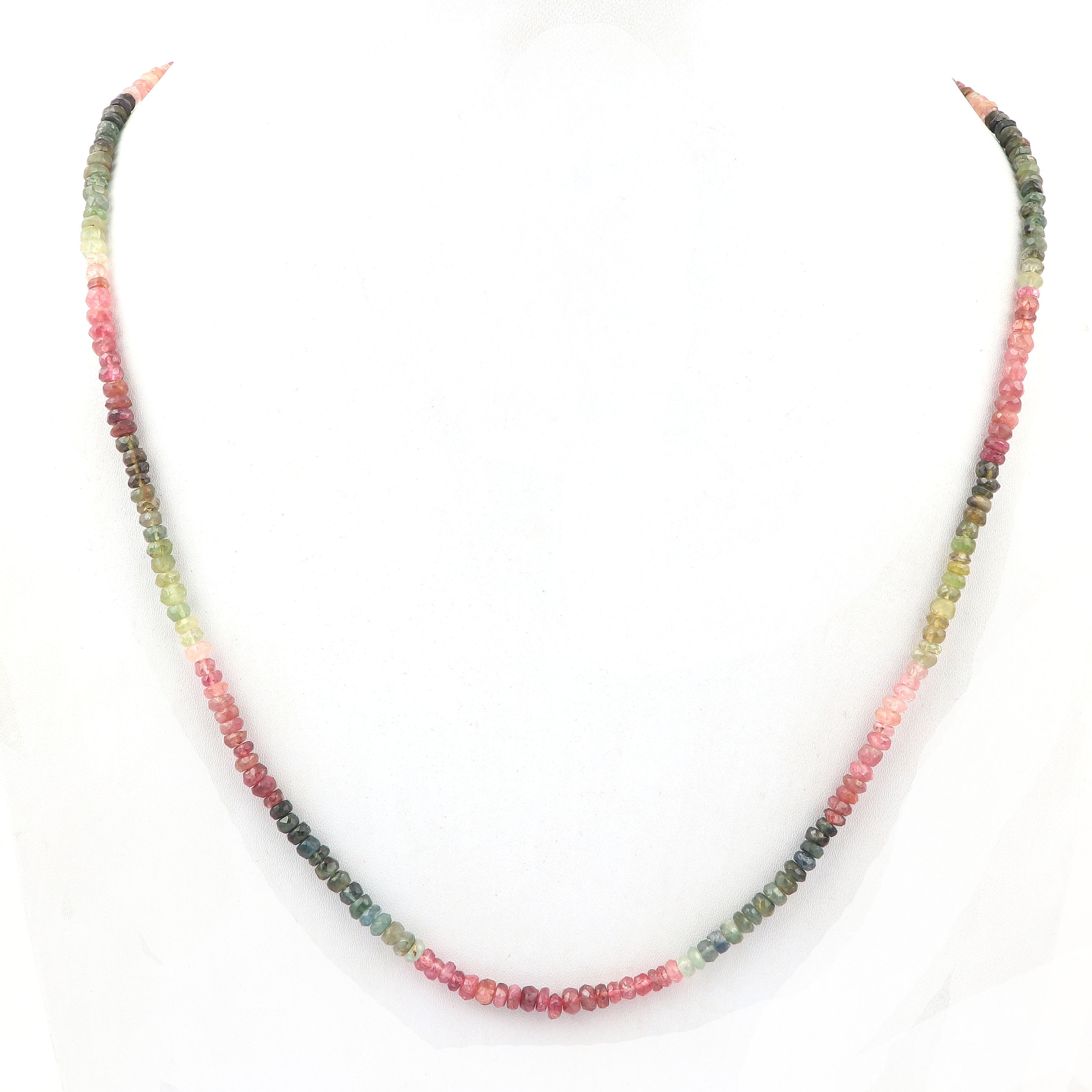 Collar multi turmalina, turmalina de sandía natural 4-4,5 mm collar de ...