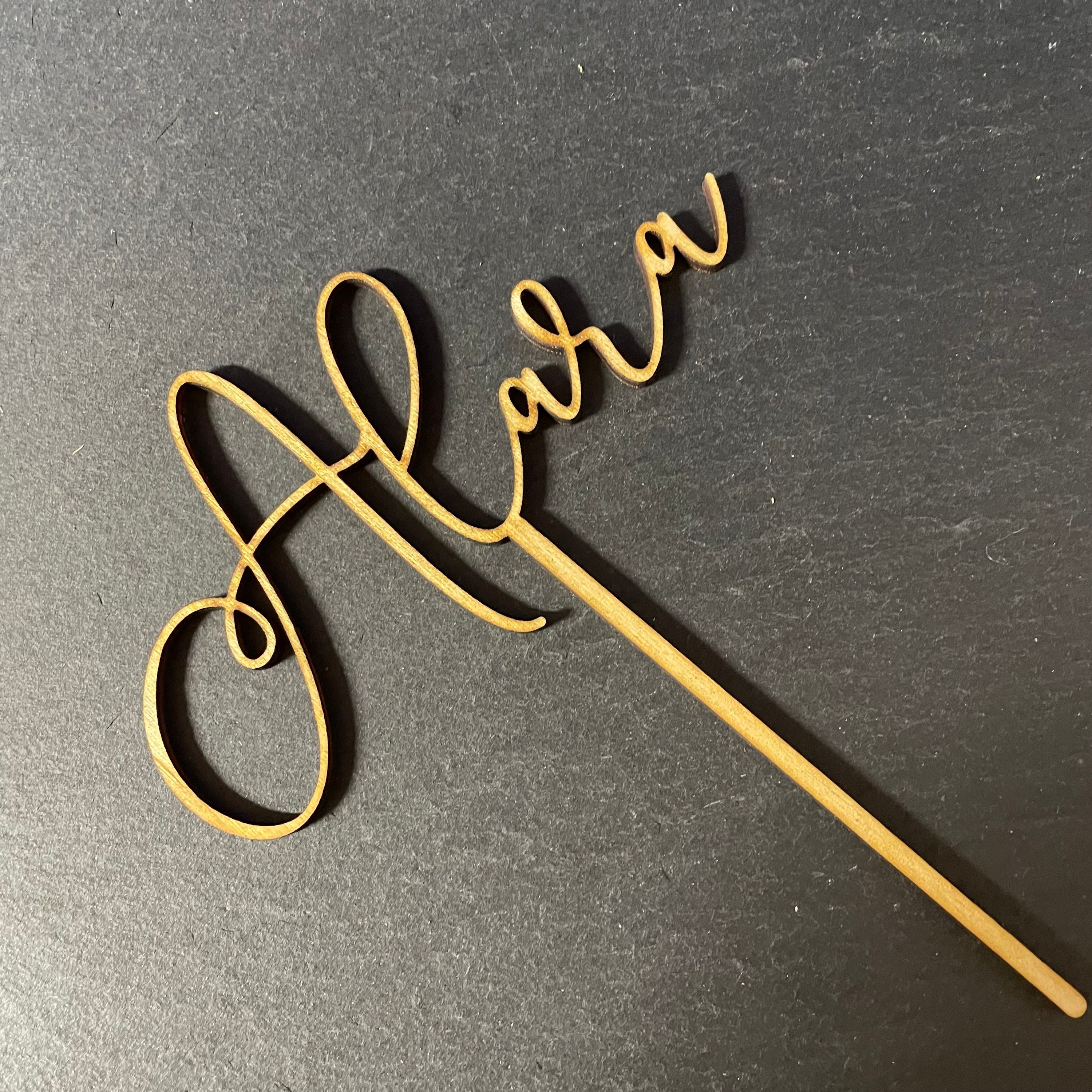 Personalised Wooden Cake Topper Any Text or Design - Etsy