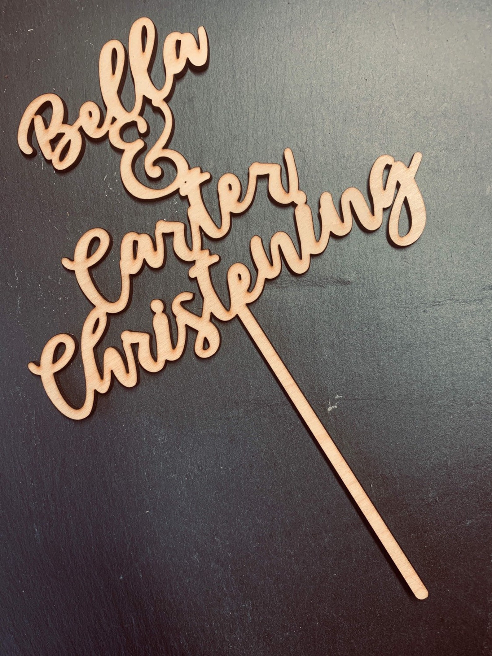 Personalised Wooden Cake Topper Any Text or Design - Etsy UK
