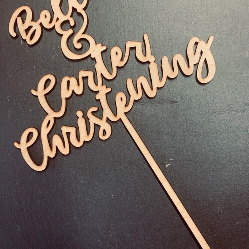 Wooden Any Text Birthday Wood Cake Topper.natural Birch Wood - Etsy