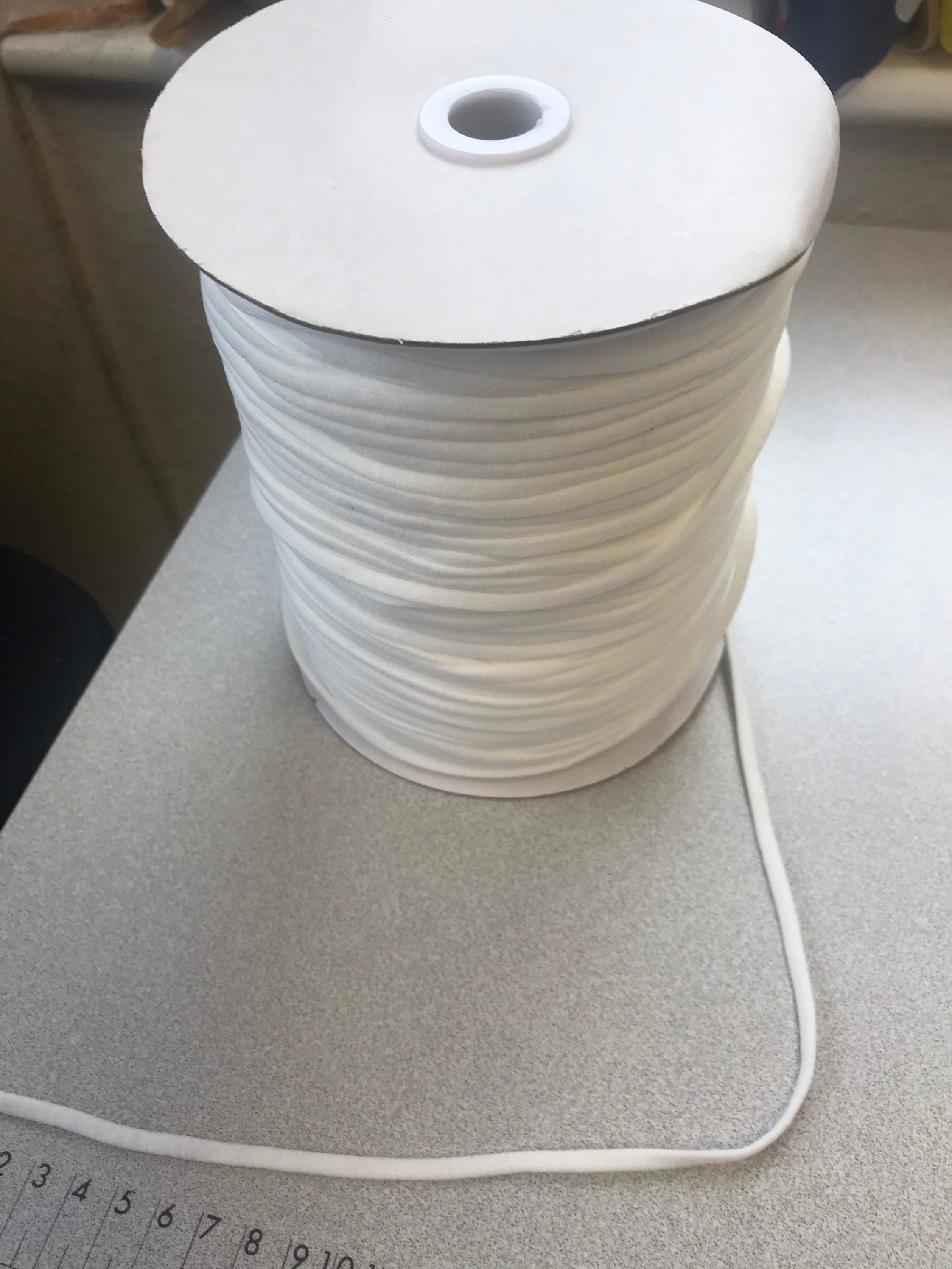 4mm-1/8 White flat soft tubular elastic cord/ear loop elastic | Etsy