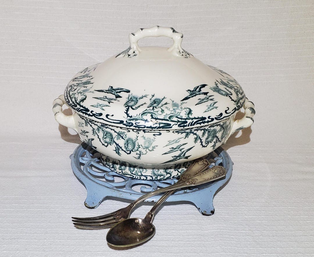 Vegetable Dish From the Longwy Earthenware Factory, Richelieu Model ...