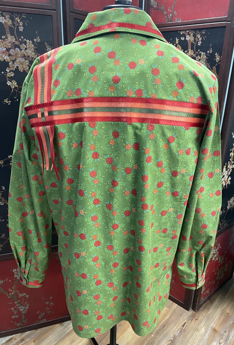 MEDIUM Native American Men's Ribbon Shirt Regalia - Etsy