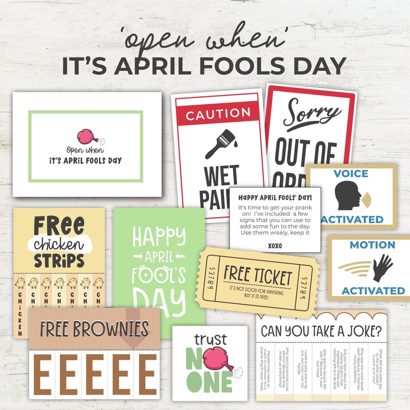 April Fools Day Sign - Etsy