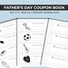 Father's Day Coupon Book, Printable Vouchers, Gift From Kids, Last ...
