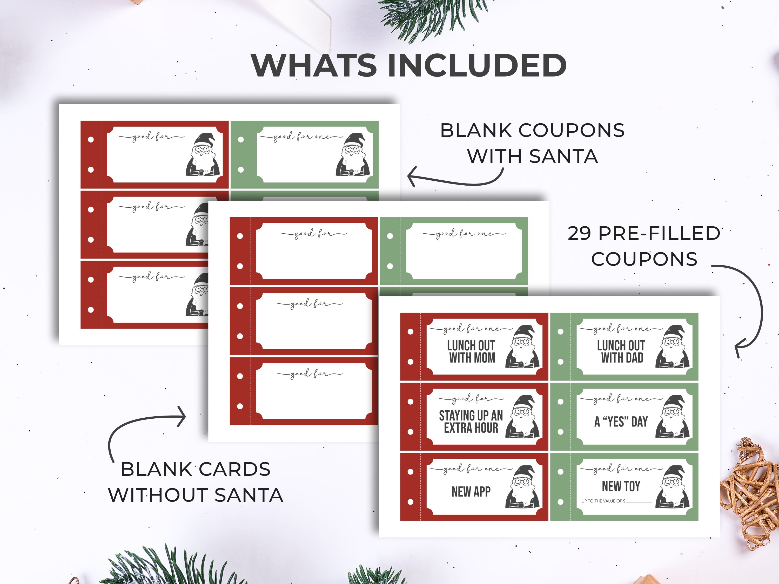 Christmas Coupon Book for Kids, Thoughtful Gift, Christmas Voucher ...