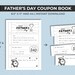 Father's Day Coupon Book, Printable Vouchers, Gift From Kids, Last ...