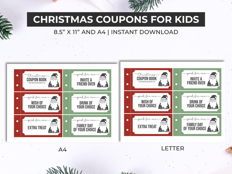 Christmas Coupon Book for Kids, Thoughtful Gift, Christmas Voucher ...