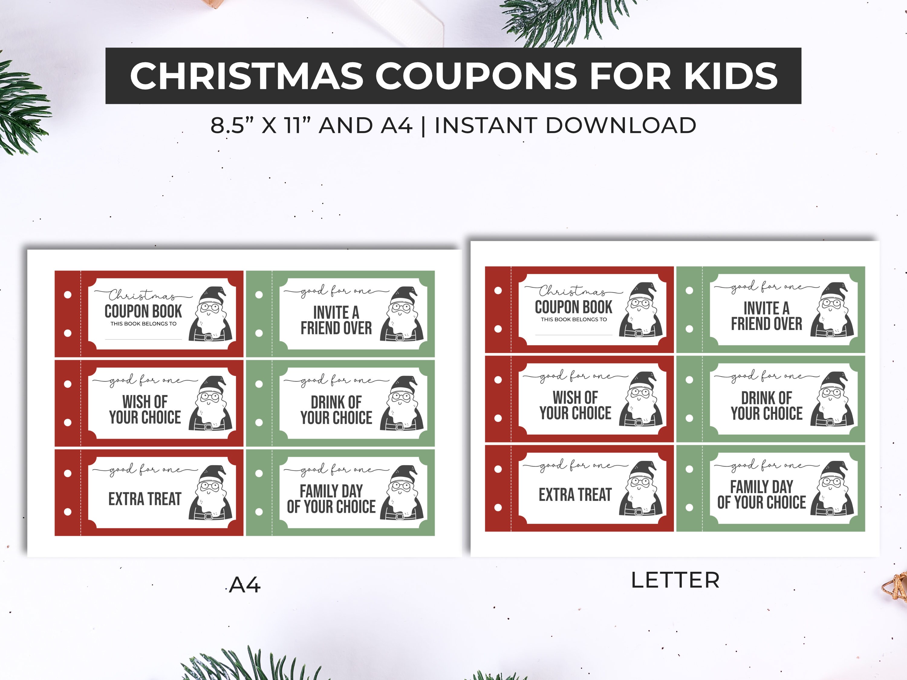 Christmas Coupon Book for Kids, Thoughtful Gift, Christmas Voucher ...