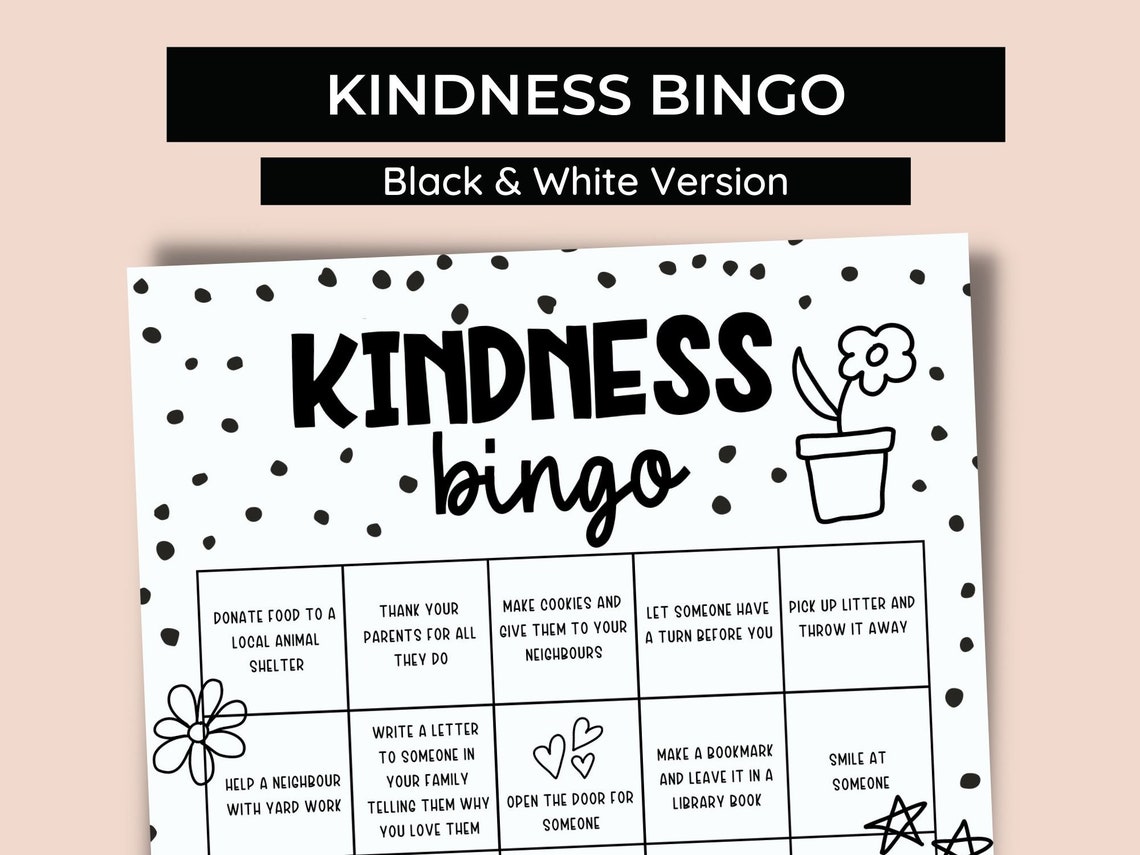 Random Acts of Kindness Bingo Printable PDF, Pay It Forward, Spread ...