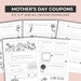 Printable Mother's Day Coupons, DIY Coloring Activities, Homemade Gifts ...