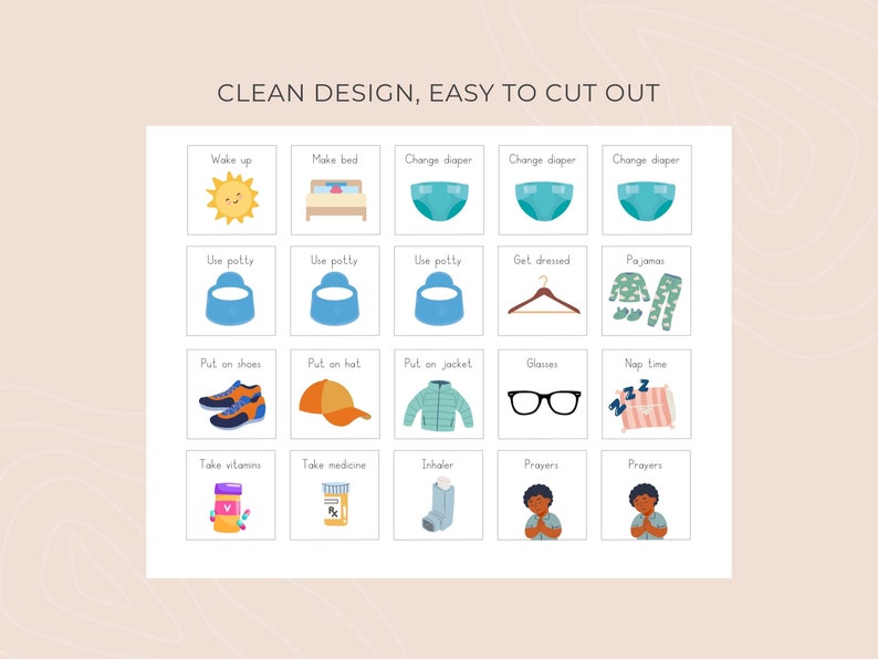 Routine Cards & Charts for Kids, Daily Rhythm, Morning, Afternoon ...