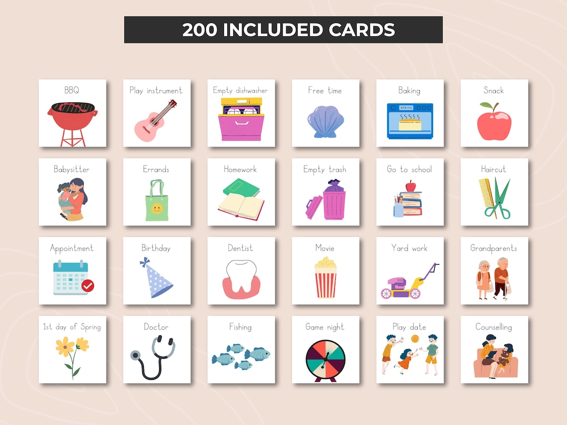 Editable Weekly Routine Chart & Cards, Visual Schedule for Kids and ...