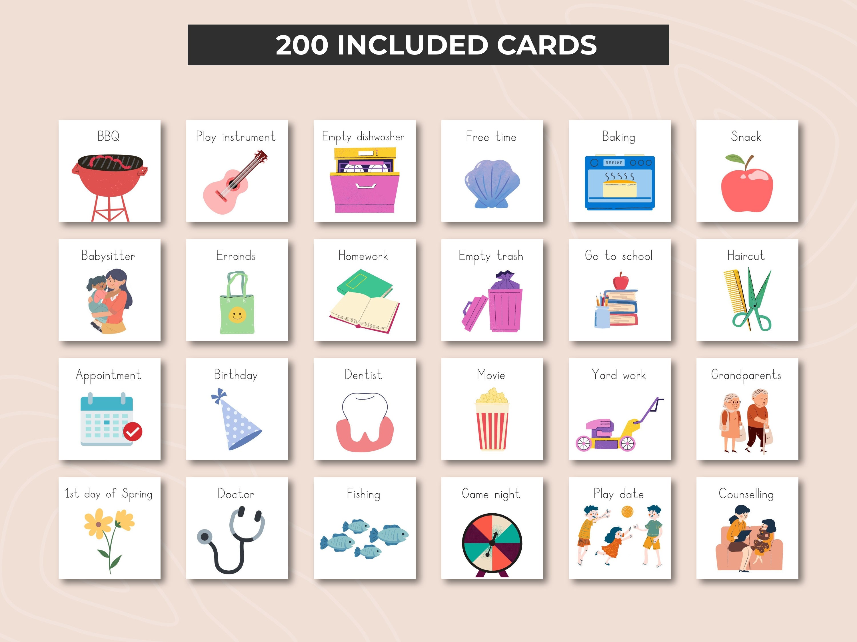 Editable Weekly Routine Chart & Cards, Visual Schedule for Kids and ...