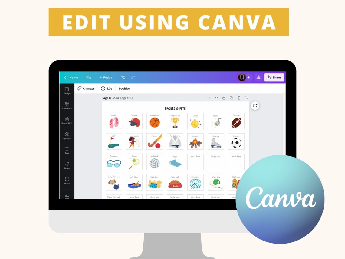 Editable Weekly Routine Chart & Cards, Visual Schedule for Kids and ...
