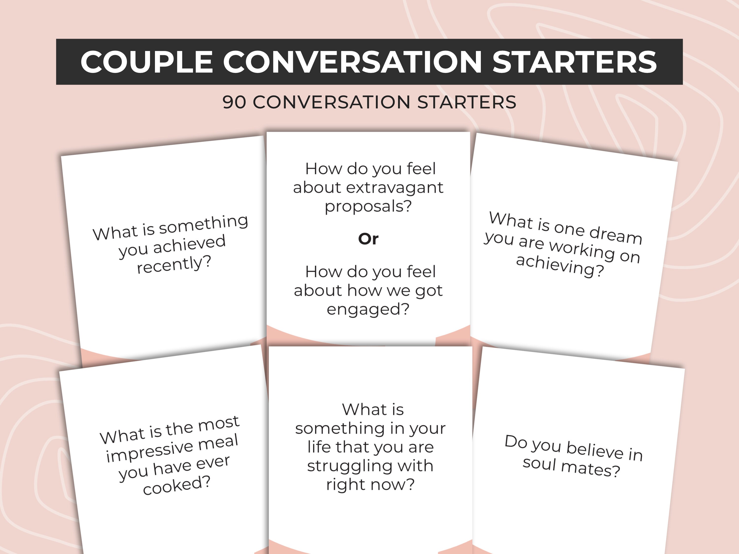 Couple Conversation Starters Printable, Relationship Questions, Date ...