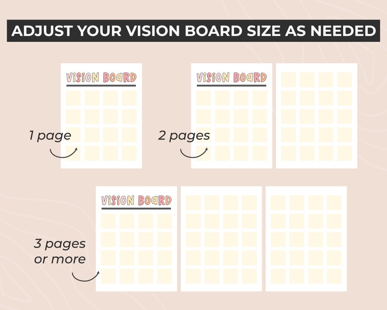 Vision Board Printables Kit, Mood Board, Manifesting Kit, Law of ...