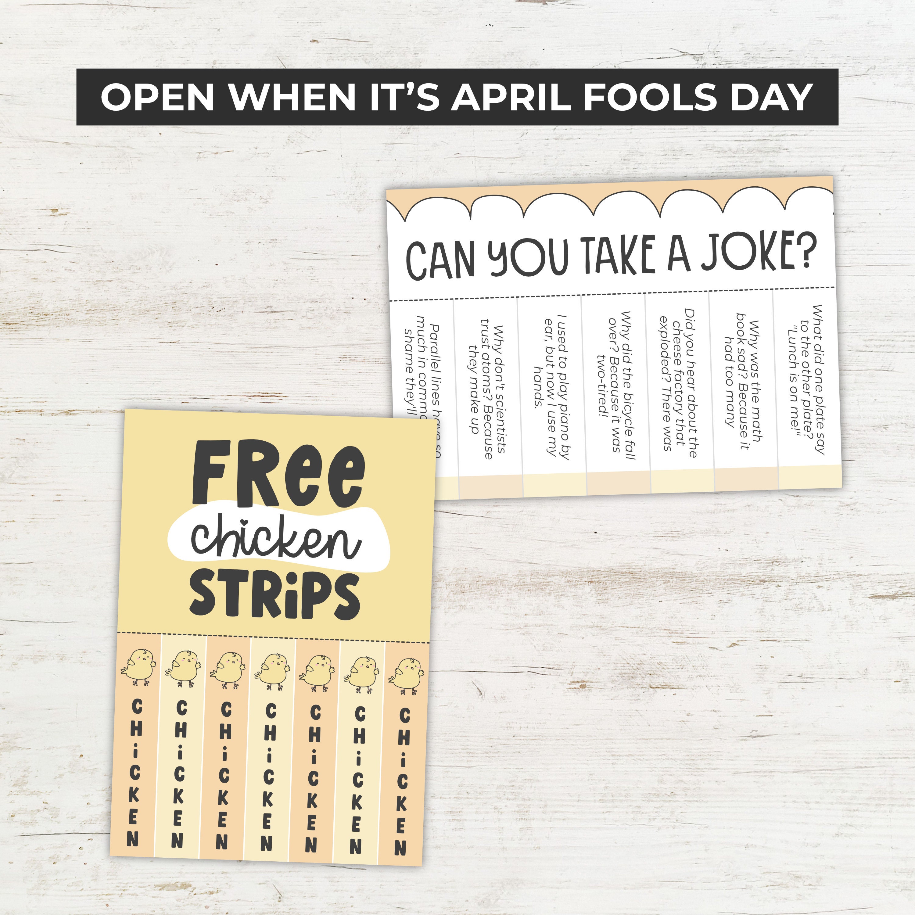 Open When It's April Fools Day, Letter Label and Inserts, Long Distance ...