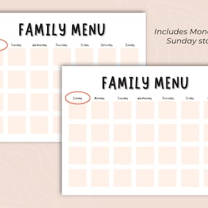 Editable Weekly Meal Chart & Cards, Visual Menu for Kids and Toddlers ...