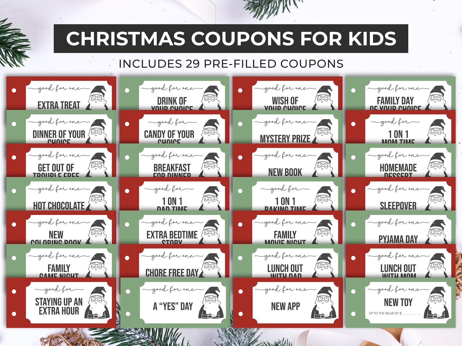 Christmas Coupon Book for Kids, Thoughtful Gift, Christmas Voucher ...