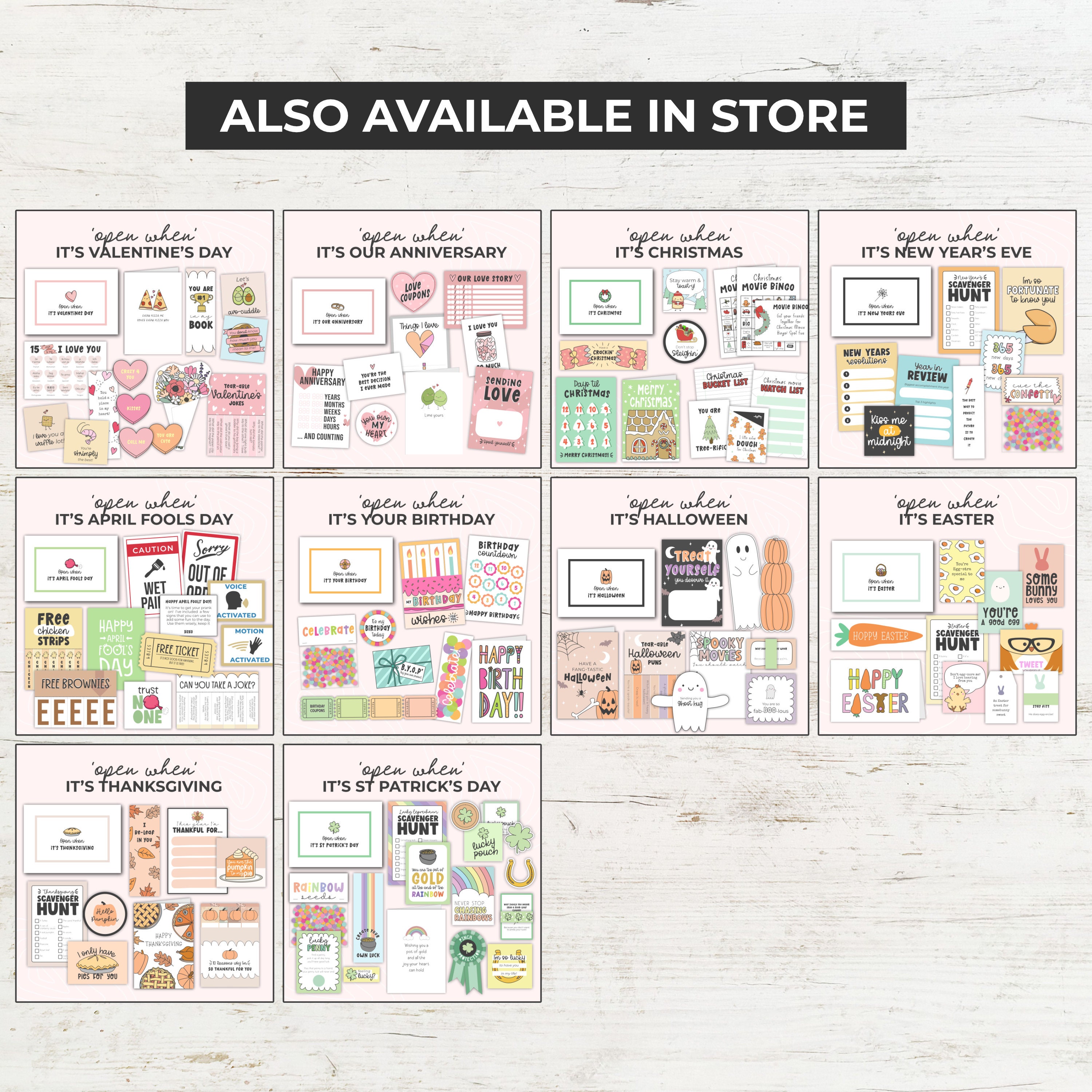 Open When It's New Year's Eve, Letter Label and Inserts, Long Distance ...