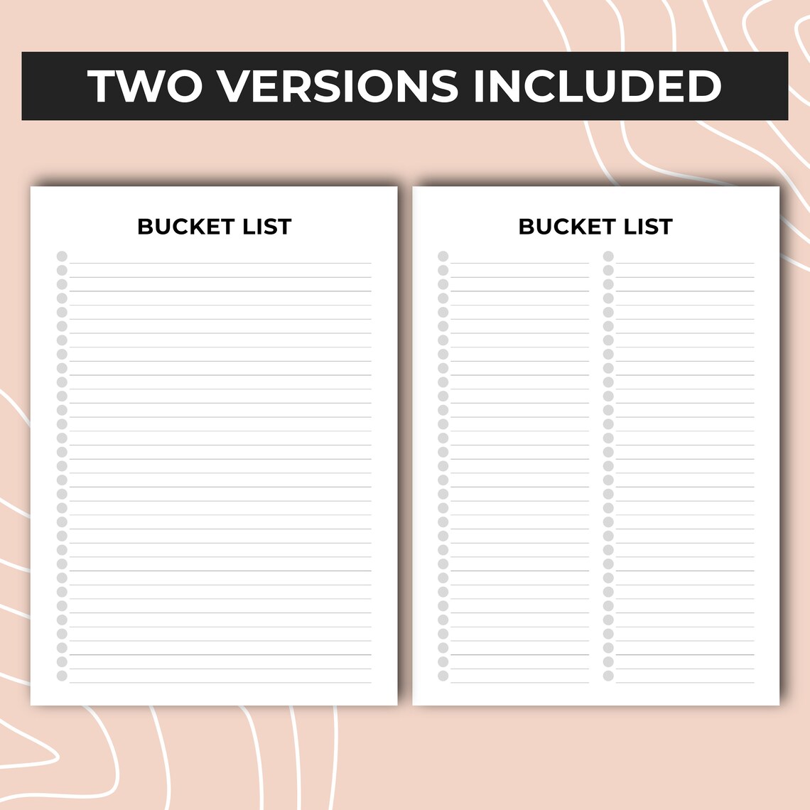 Bucket List Printable, Bucket List Insert, Bucket List Printable ...