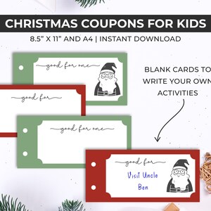 Christmas Coupon Book for Kids, Thoughtful Gift, Christmas Voucher ...