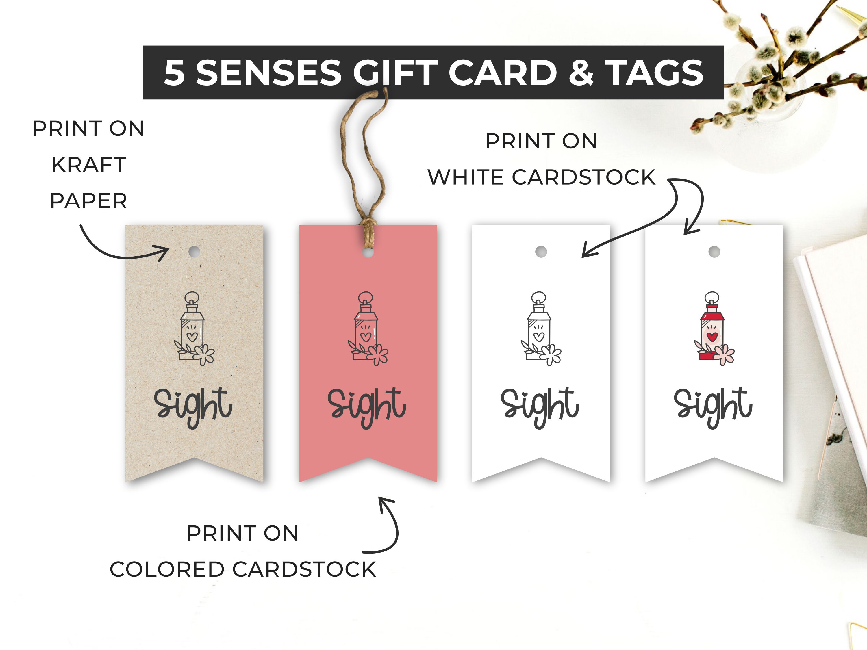 5 Senses Gift Tags & Card Gift for Girlfriend, Boyfriend, Him, Her ...