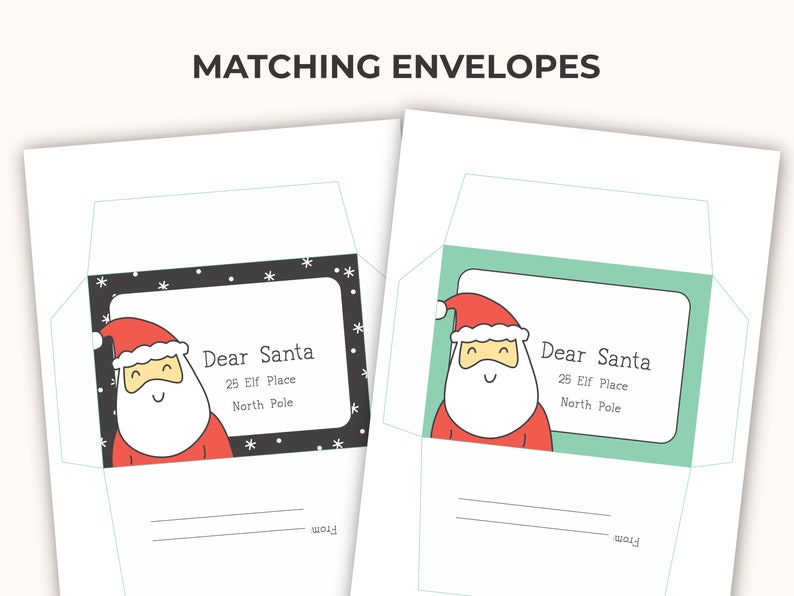 Santa Letter Kit, Dear Santa, Cute Letter to Santa, Christmas Wish List ...