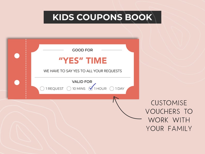 26 Fun Kids Coupon Book, Birthday Coupons, Printable Reward Coupons ...