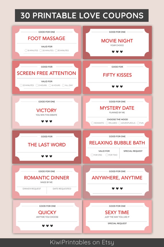 Valentines Day Coupon Ideas Valentines Day Coupon Ideas