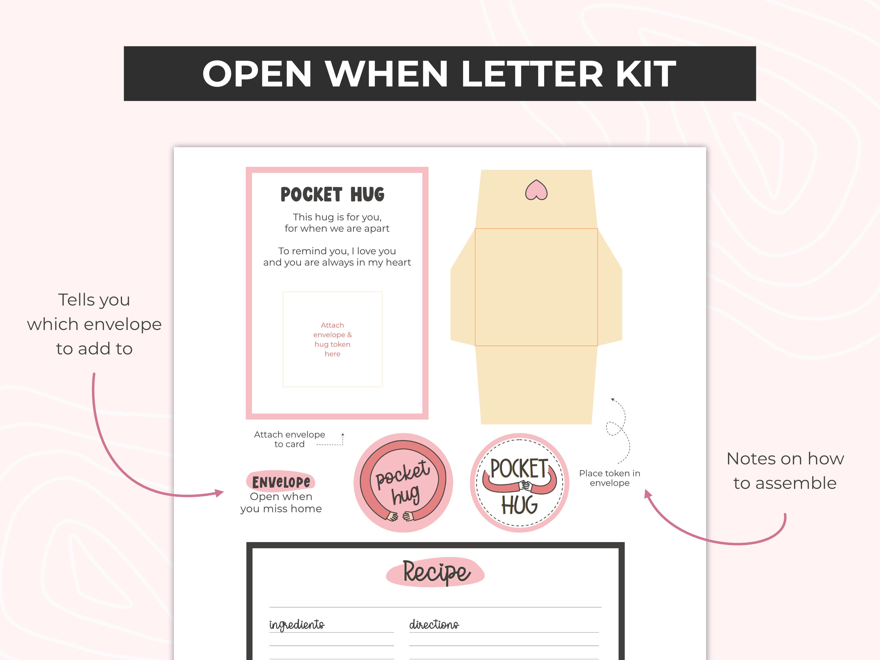 Printable Open When Letter Kit for Couples Long Distance - Etsy
