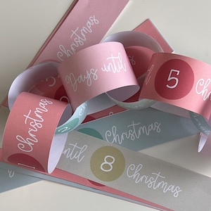 Christmas Countdown Paper Chain Garland, Advent Calendar for Kids ...