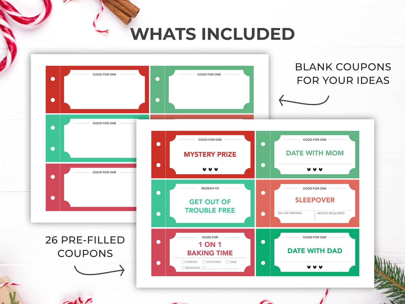 Christmas Coupon Book for Kids, Thoughtful Gift, Christmas Voucher ...