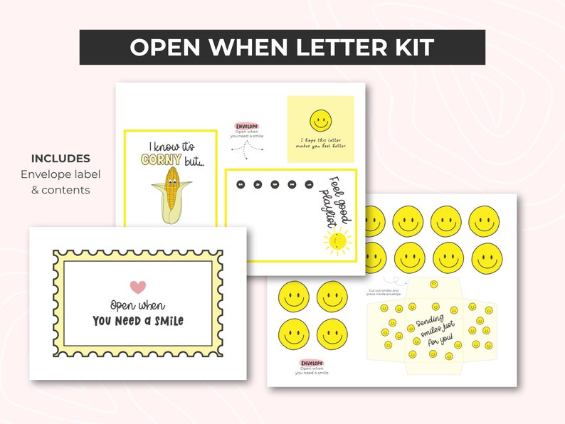 Printable Open When Letter Kit for Couples Long Distance - Etsy