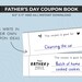 Father's Day Coupon Book, Printable Vouchers, Gift From Kids, Last ...