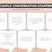 Couple Conversation Starters Printable, Relationship Questions, Date ...