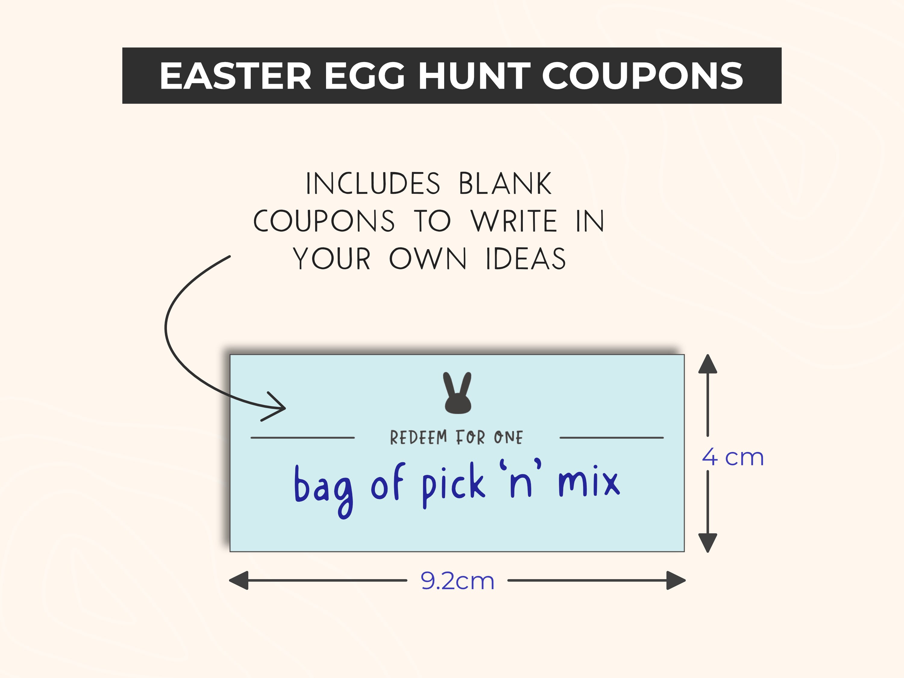 Kids Easter Coupons,easter Egg Filler, Bunny Gift Idea, Printable ...