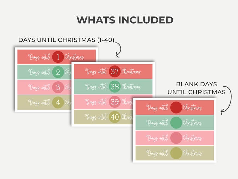 Christmas Countdown Paper Chain Garland, Advent Calendar for Kids ...