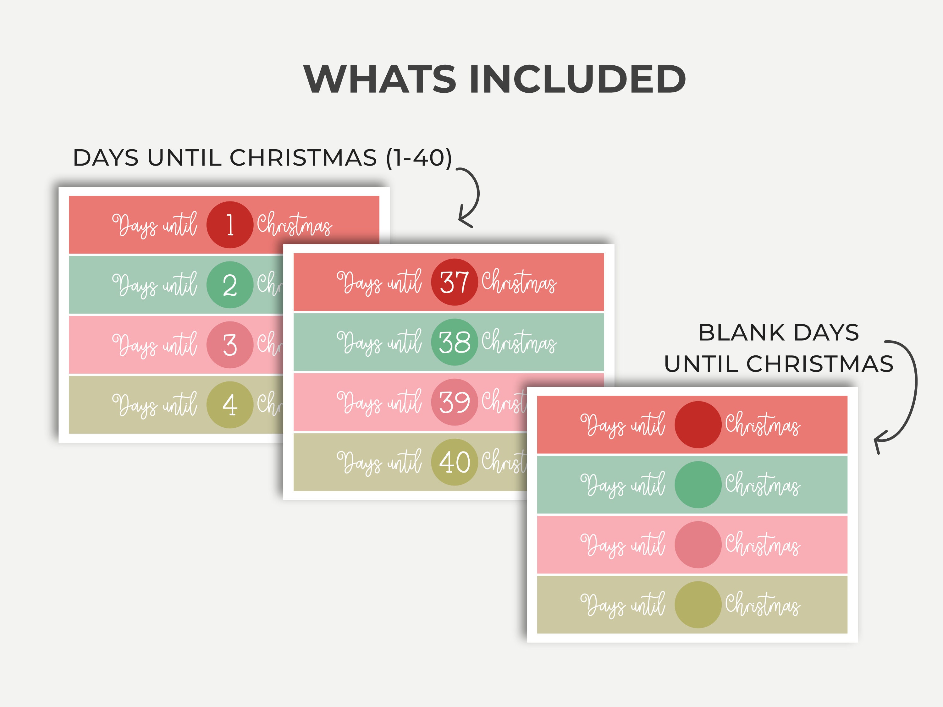 Christmas Countdown Paper Chain Garland, Advent Calendar for Kids ...