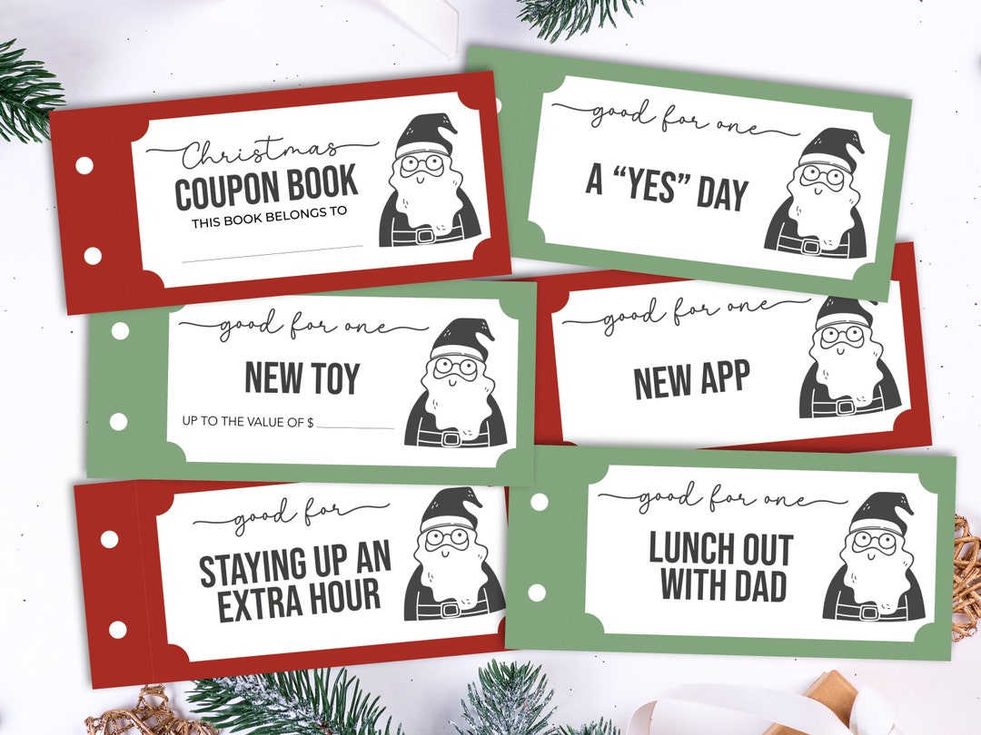 Christmas Coupon Book for Kids, Thoughtful Gift, Christmas Voucher ...